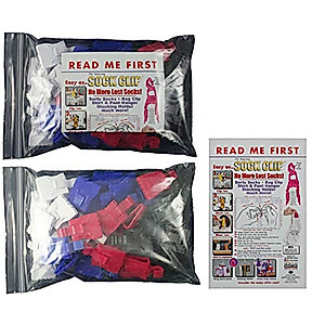 The Amazing Sock Clip Sock Holder, Spring Assorted 32 Clips, (8 Each of 4 Colors) Made in U.S.A. C