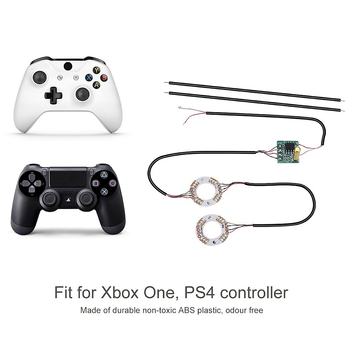 7 Colors LED Lamp Thumb Sticks Mod Thumbstick Ring Suitable for One, Controller, and Easy Installation( one Controller )