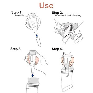 Maymom Narrow Neck Breastmilk Storage Bag Adapters Compatible with Medela Pumps (Selected), Selected Ameda Pumps to be Compatible with Lansinoh and Nuk Breastmilk Storage Bags