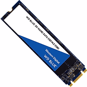 Western Digital 500GB WD Blue 3D NAND Internal PC SSD - SATA III 6 Gb/s, M.2 2280, Up to 560 MB/s - WDS500G2B0B