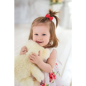 80PCS Tiny Hair Ties With Bows Baby Bows Rubber Bands Hair Ties Soft Elastics Ponytail Holders Hair Accessories for Infants Toddlers Baby Girls Multi-colored