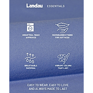 Landau Standard Essentials Unisex Relaxed Fit 1-Pocket Drawstring Scrub Pants 7602, Steel Grey, Medium
