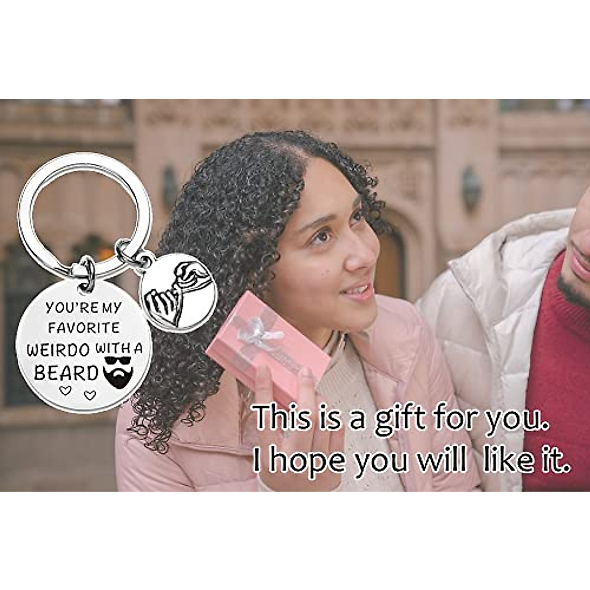 Guqqeuc Funny Valentines Day Gifts for Husband Boyfriend from Wife Girlfriend You're My Favorite Weirdo Keychain for His Hubby BF Anniversary Birthday Gifts for Him Fiance