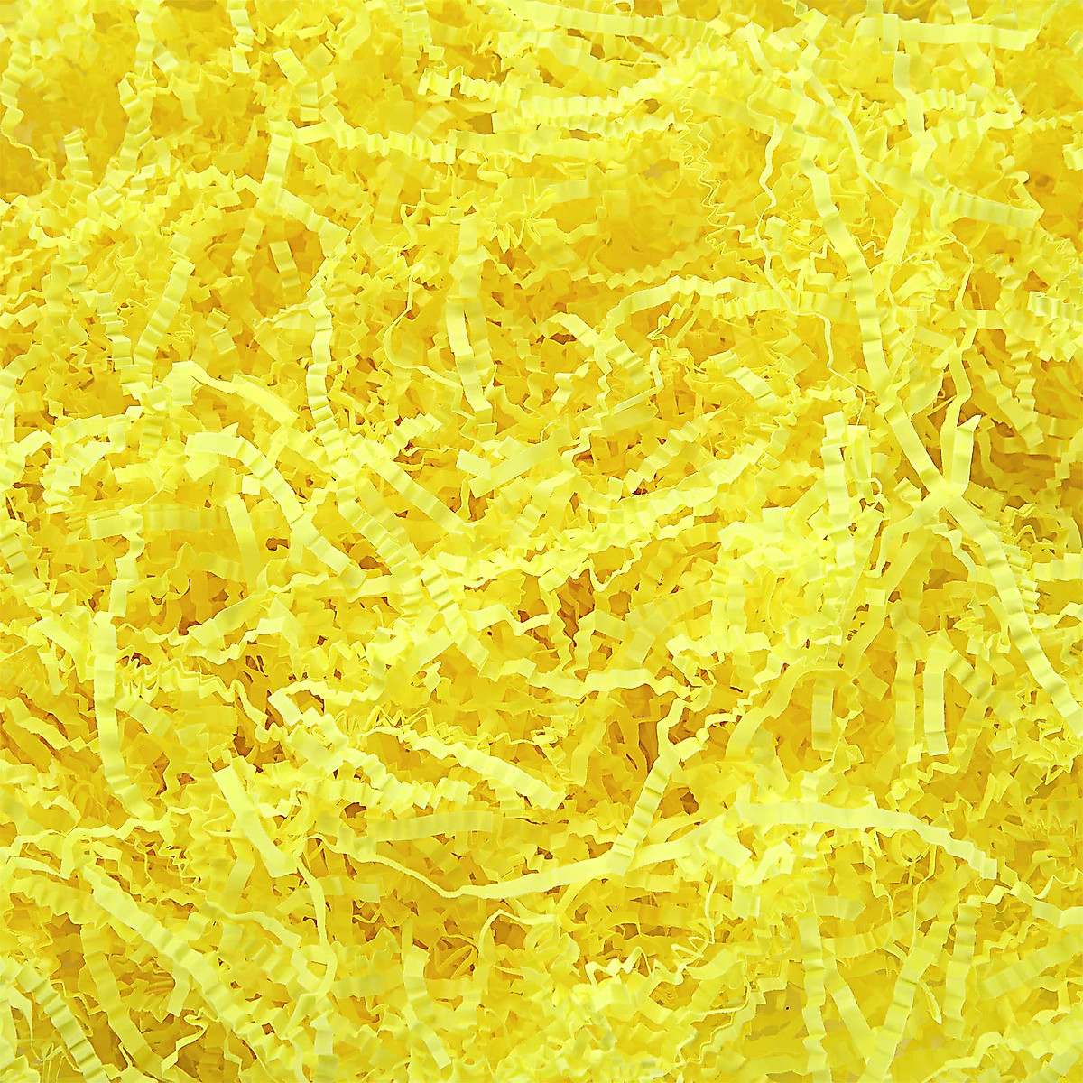 8 Bags of Crinkle Cut Paper Shred Filler, 2.0 Lb, Great for Gift Wrapping, Basket Filling, and More (Yellow & Navy Blue)