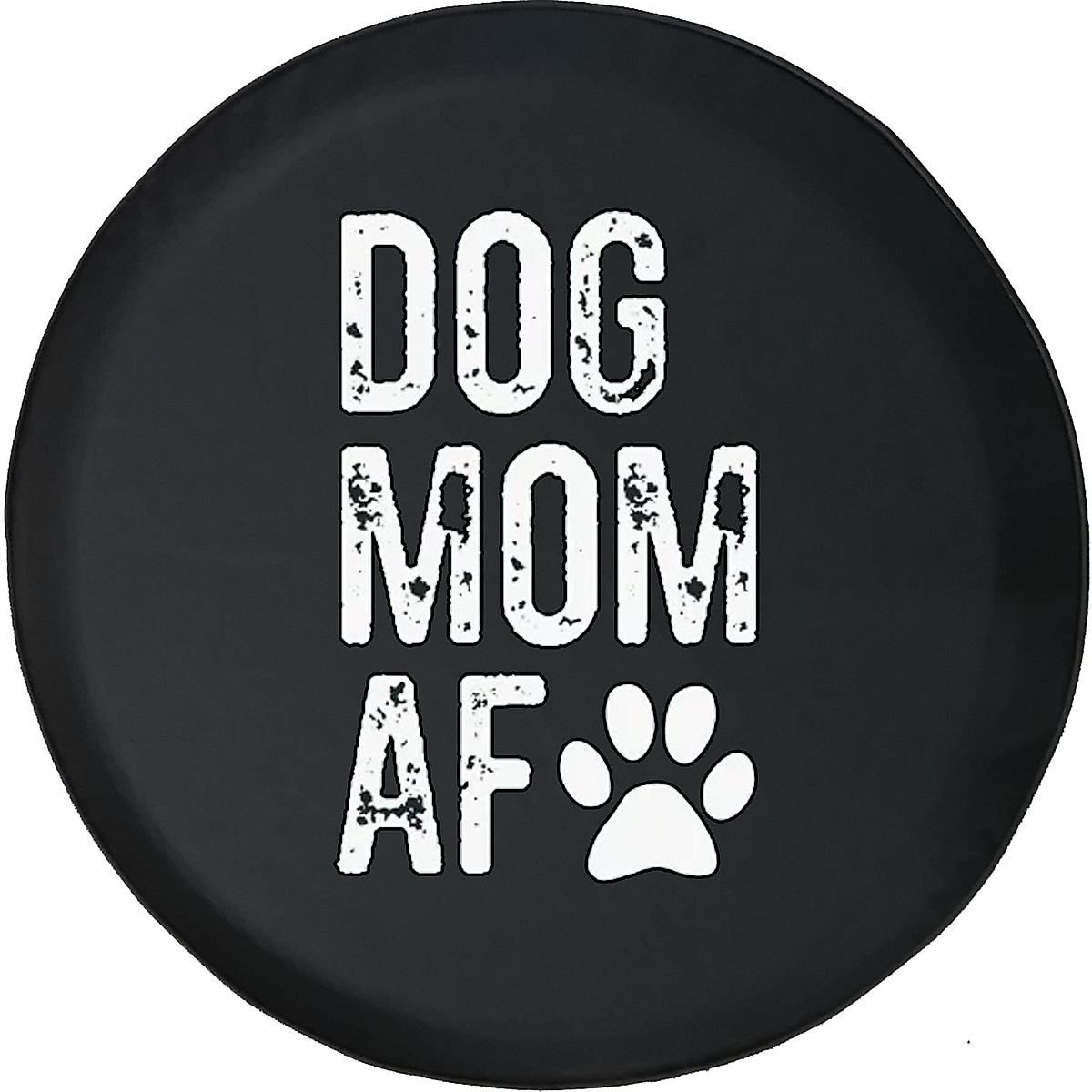 Dog Mom AF Paw Print Custom Car Spare Tire Covers Size 32 with Camera Hole