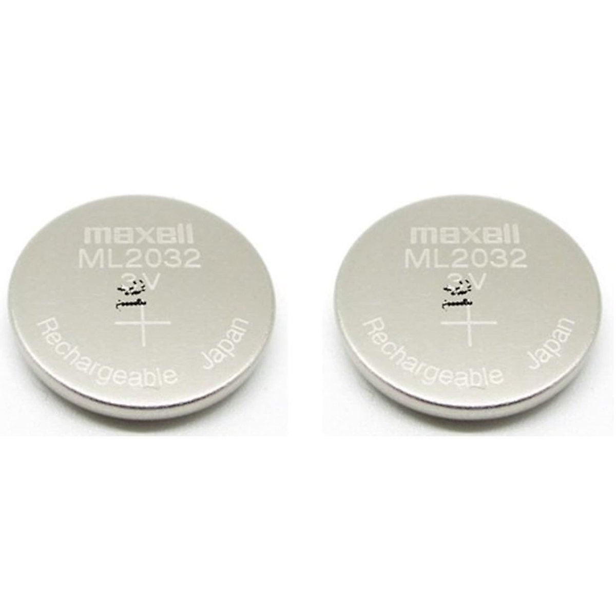 Datyriu 2 pc Maxell ML2032 ML 2032 3v Rechargeable Lithium Battery