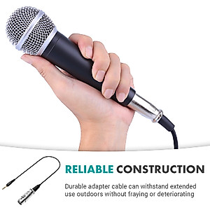 Movo TCB6 Female XLR to Male 3.5mm TRS Cable - XLR to 3.5mm Adapter for XLR Board and XLR Amp - Use Stereo to XLR Cable Adapter with Mixer Cables, Mic Input Cable, DJ Audio Cables, XLR Headphone Cable