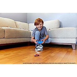 Hot Wheels RC 1:64 Scale Rodger Dodger Rechargeable Radio-Controlled Racing Cars for On- or Off-Track Play, Includes Car, Controller & Adapter for Kids 5 Years Old & Up