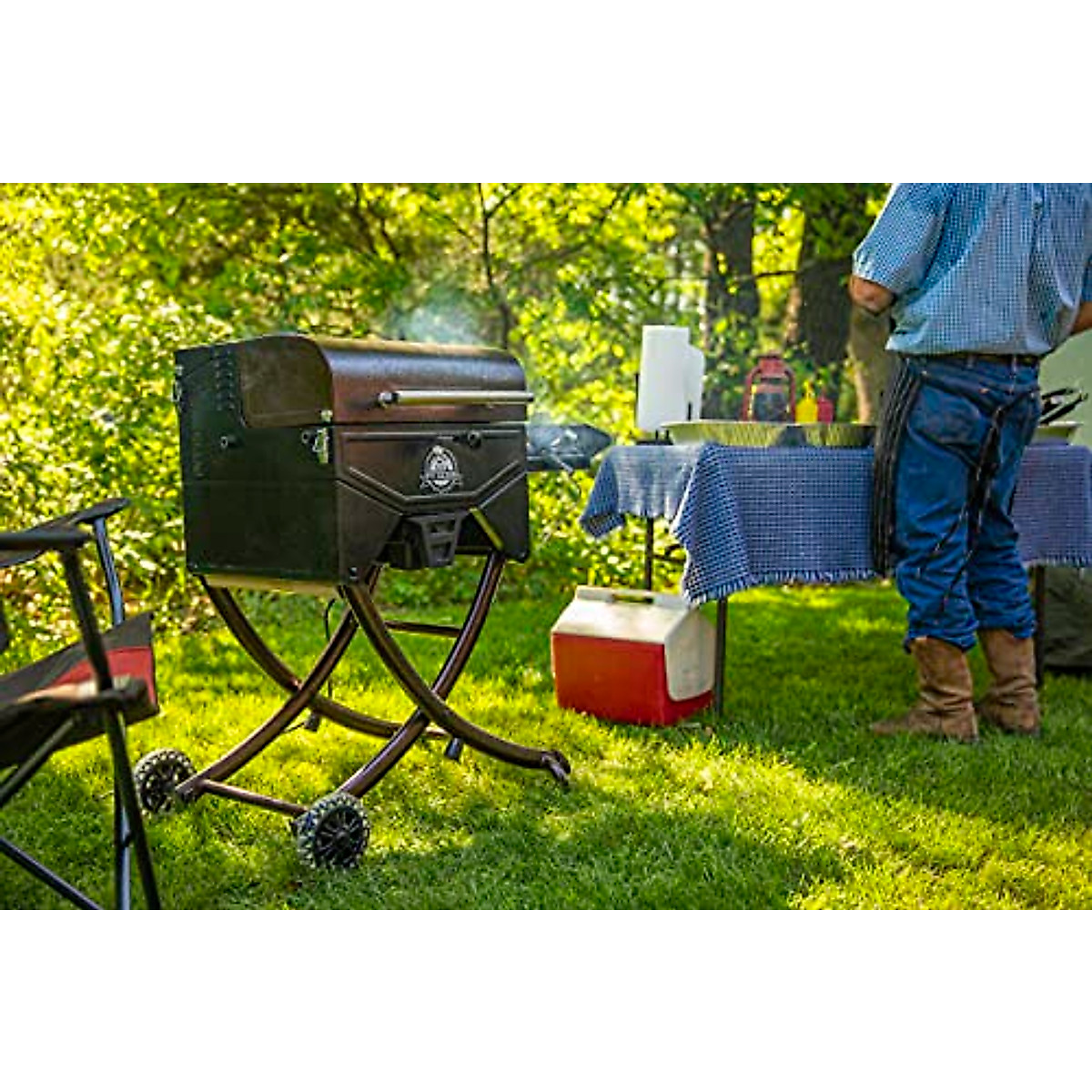 PIT BOSS Mahogany 260 Portable Wood Pellet Grill (PBPEL26010570)