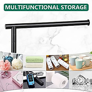 Hand Towel Holder Stand, DECLUTTR Stainless Steel Towel Rack for Bathroom Countertop, Black Free Standing Hand Towel Rack