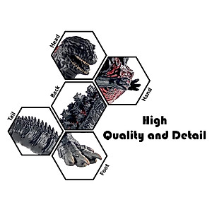 TwCare Exclusive Set of 6 Godzilla vs Kong Toys Movable Joint Action Figures, King of The Monster Dinosaur Shin Ghidorah Skull Crawler Mecha Mechagodzilla Cake Toppers Pack