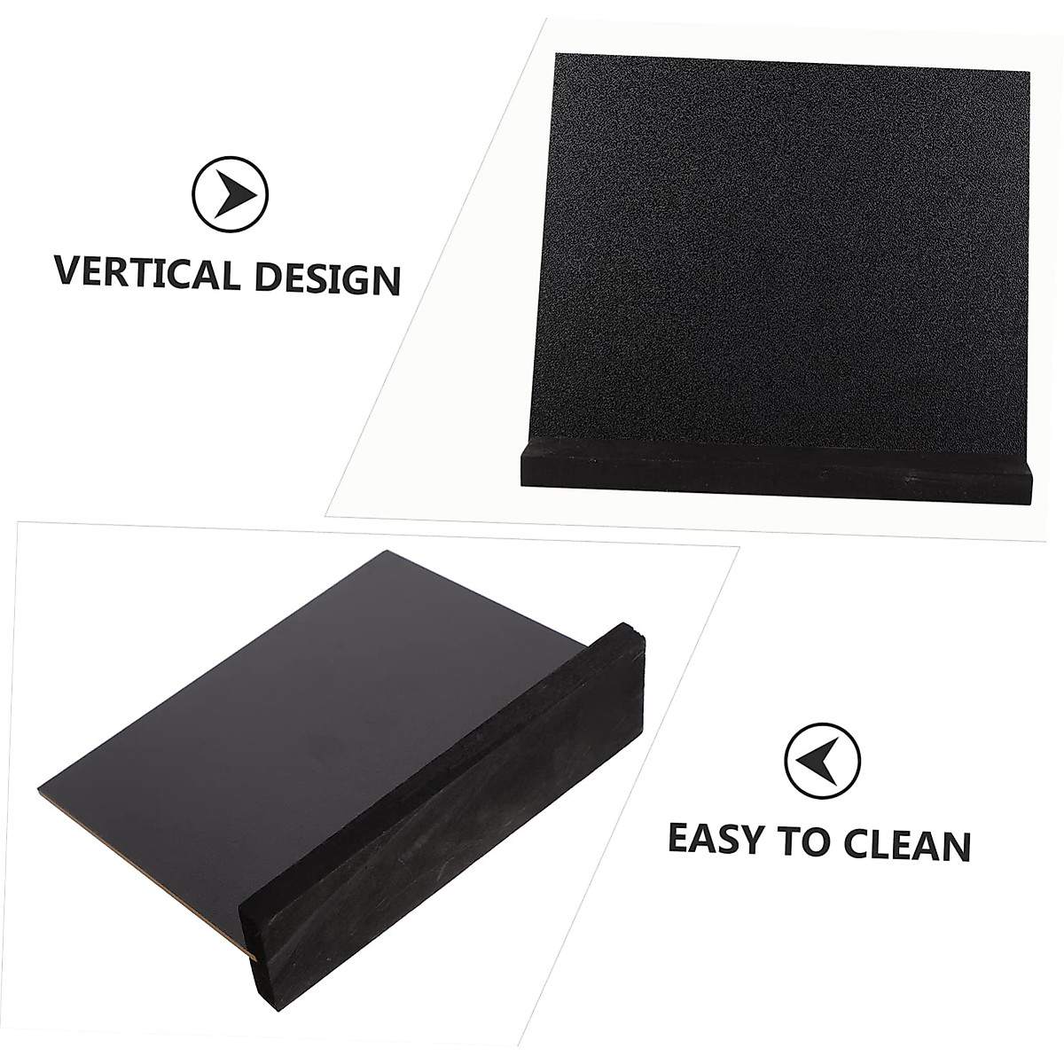 NUOBESTY 2 Sets Blackboard Wooden Writing Boards Mini Chalkboards Signs Black Chalkboard Sign Small Message Chalkboard Sign Stand up Wooden Sign Wooden Black Boards bar Counter Dining Table