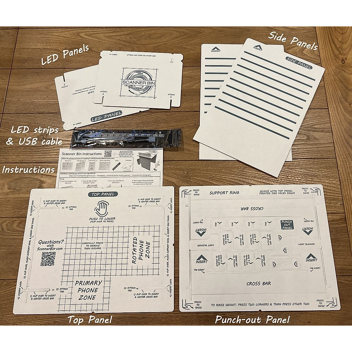 Scanner Bin Pro - Phone Scanner Stand for Photo and Document scanning (Also Used as a Document Camera, Invented & Produced in The USA)