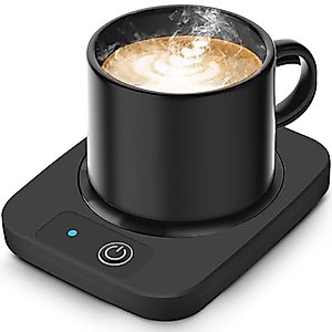 Mug Warmer for Coffee, Electric Coffee Warmer with Aluminum Metal Panel, 131℉ Beverages Coffee Warmer for Heating Coffee, Milk, Tea, Cocoa, Gifts for Coffee Lovers
