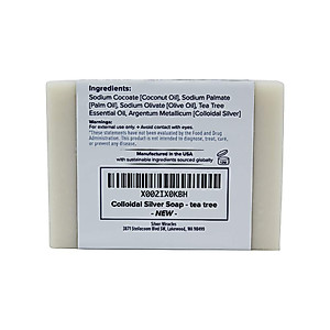 Silver Miracles Colloidal Silver Soap with Tea Tree essential oil
