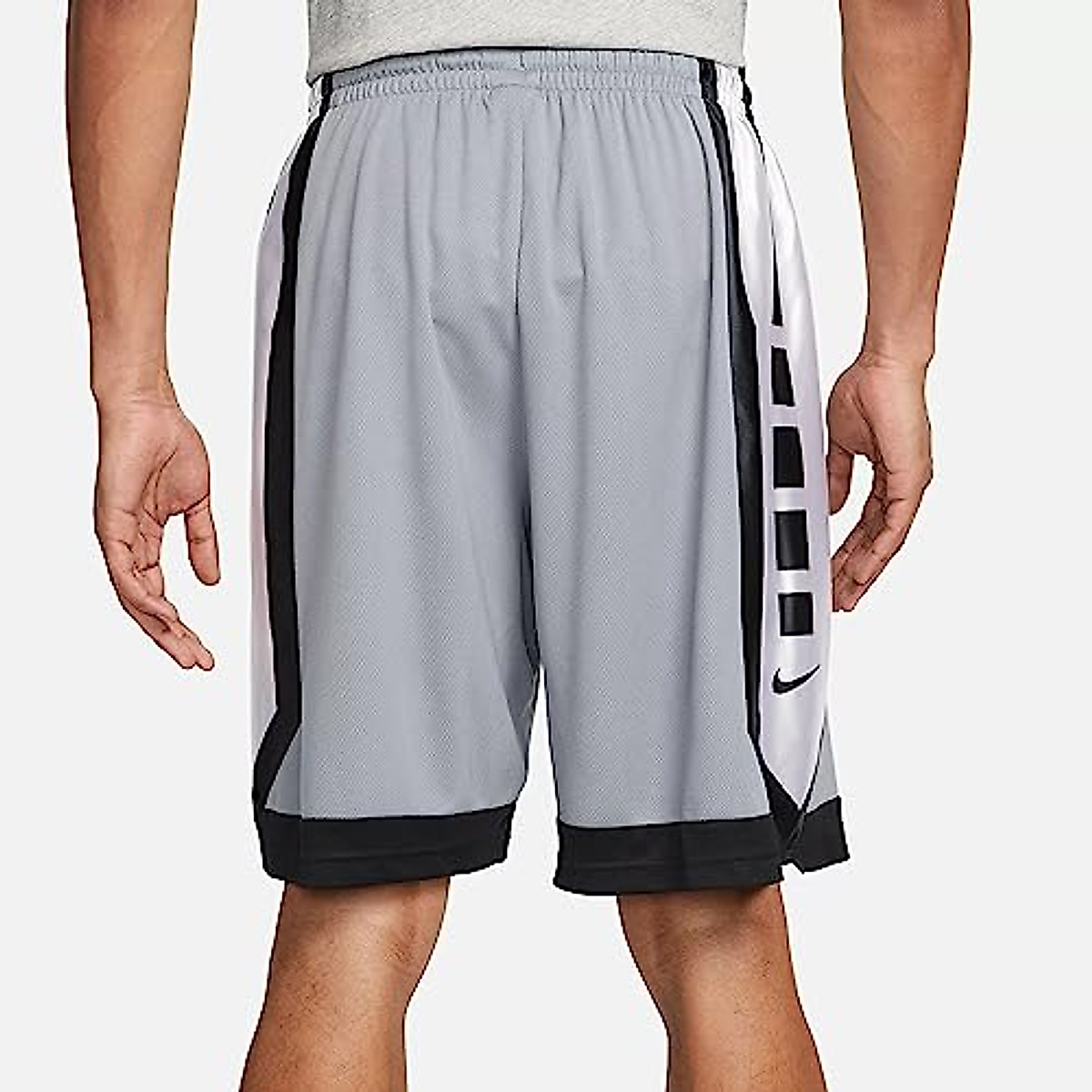 Nike Dri-FIT Elite Men's Basketball Shorts (Small, Cool Grey/Black/White)