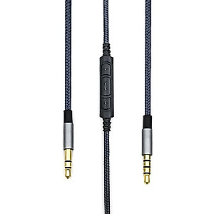 Audio Cable with in-Line Mic Remote Volume Compatible with Sony MDR-10R, MDR-1RBT, MDR-10RBT, MDR-1A Headphone and Compatible with Samsung Galaxy Huawei Android