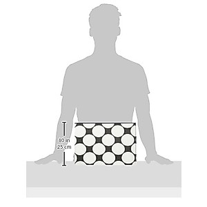 Bacati - Large Storage Tote Dots Pin Stripes Black Neutral 14 x 14 x 10 inches