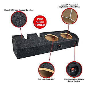 Bbox Dual Sealed 10 Inch Subwoofer Enclosure - Accu-Tuned Sealed Subwoofer Boxes & Enclosures - Subwoofer Box Improves Audio Quality, Sound & Bass - Fits 1997-2003 Ford F150 Super Crew