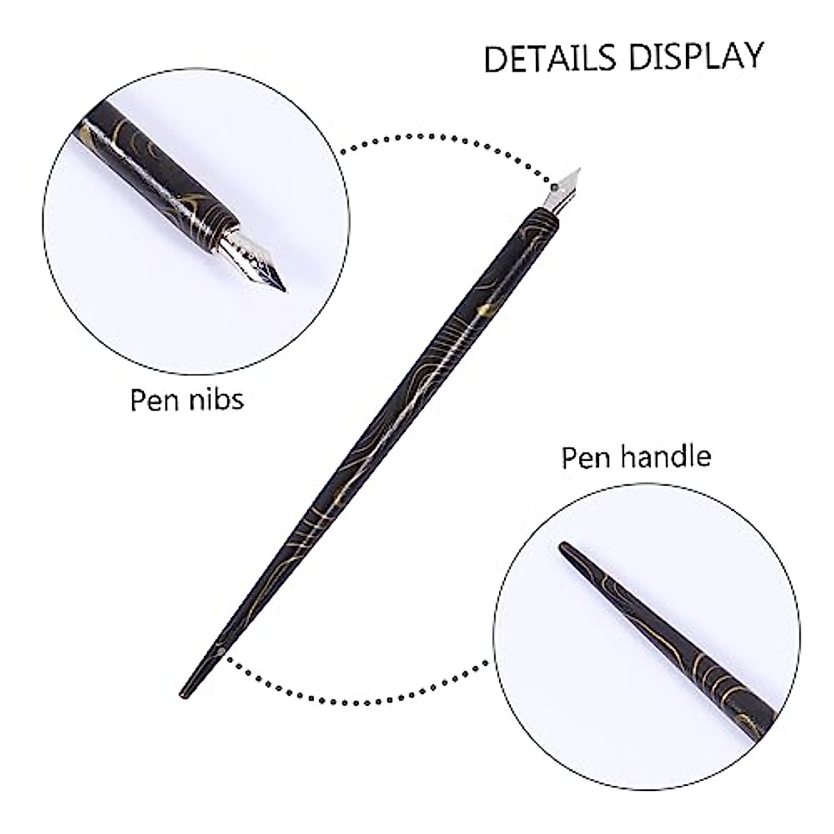 TEHAUX 1 Set acrylic dip pen Glass desktop resin calligraphy pen dip pen student wood calligraphy pen penholder acrylic pen pen set calligraphy drawing pen comics english calligraphy pen