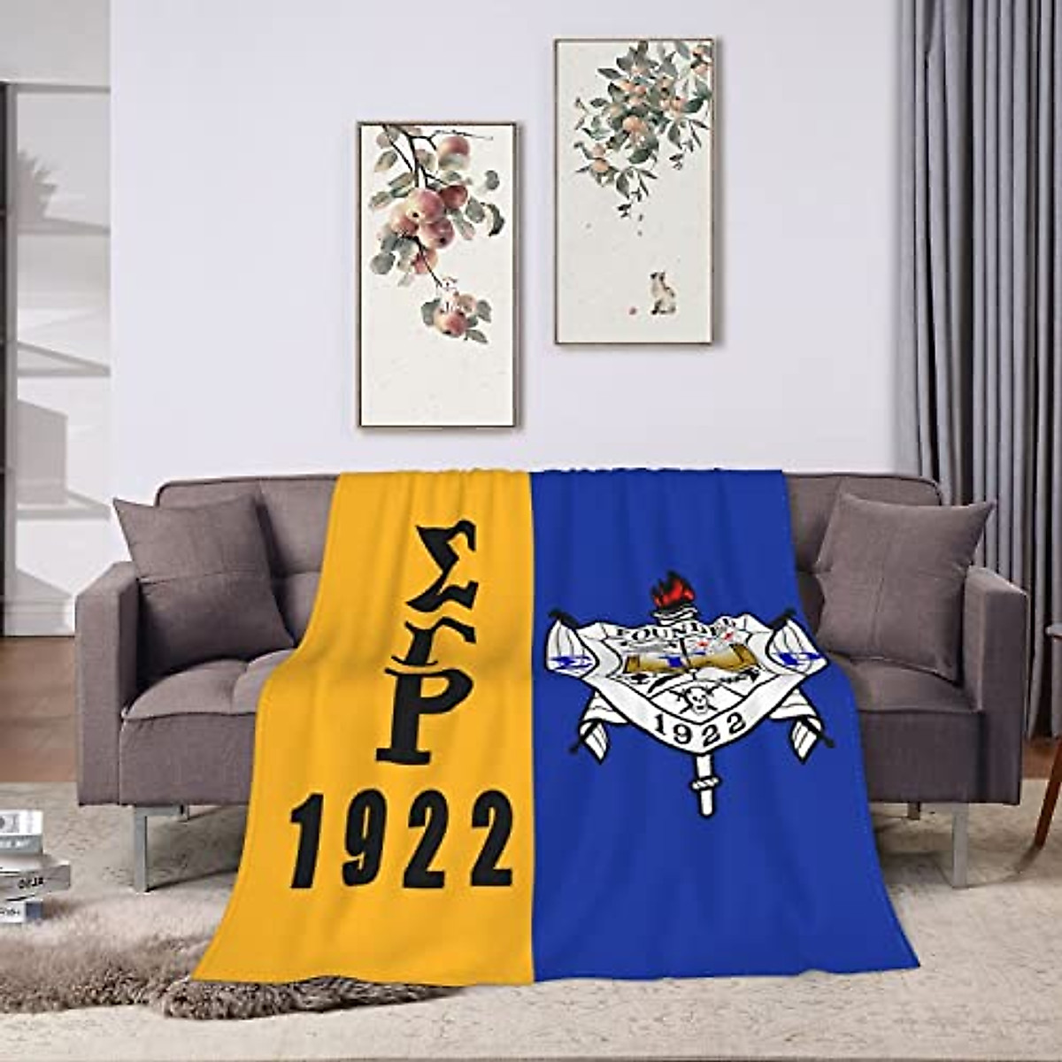 Ultra-Soft Flannel Blanket, Plush Cozy Lightweight Large Throw Blanket for Couch/Sofa/Bed(50"x40")