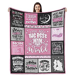 Sulpoie Gifts for Mom Blankets, Birthday Gifts for Mom, Mom Gifts, Gifts for Mom from Daughter, Valentine's Day Gifts for Mom,Gifts for Mom Mothers Day Throw Blanket 60"x50"