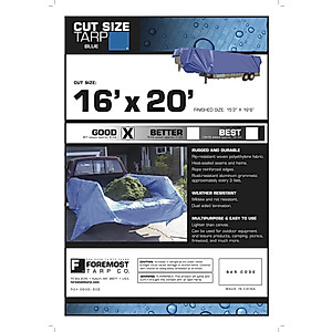 16x20 Multi-Purpose Blue Economy Poly Tarp (16'x20')