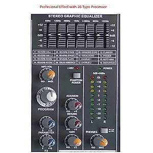 GTD Audio 10 Channel Professional Powered Mixer Power Amplifier, DJ Amplifier, USB, EQ, Effect