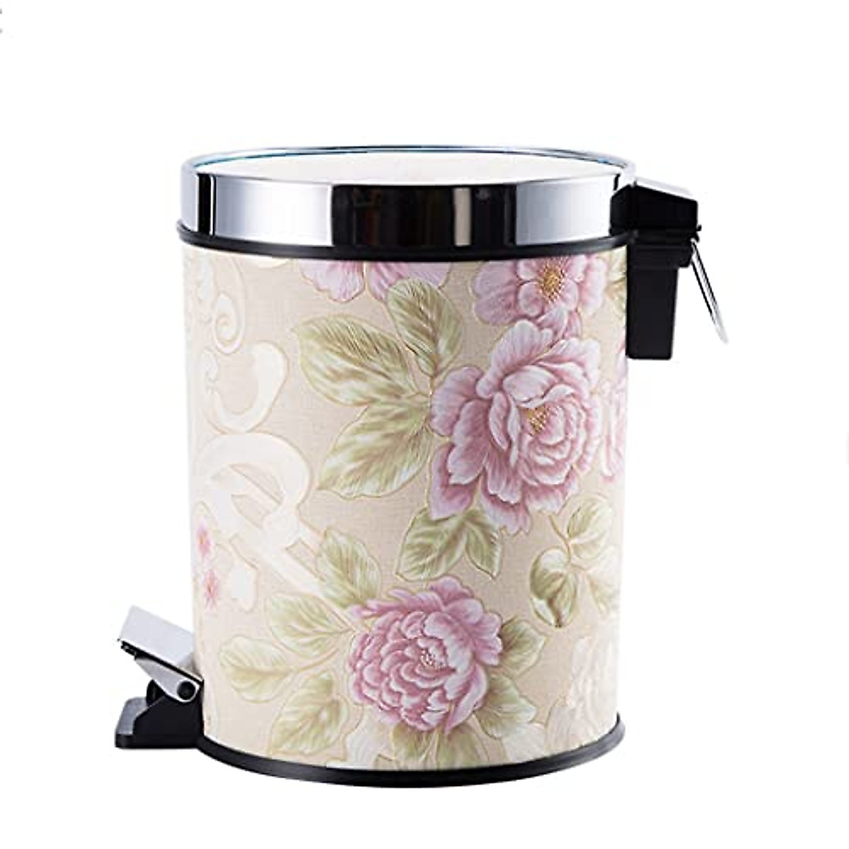 zongshengshop Indoor Trash can 2.64Gallon Trash Can Kitchen Foot Pedal Trash Cans with Lid European-Style Living Room Bathroom Bedroom Waste Bin Large Wastebasket Trash Can