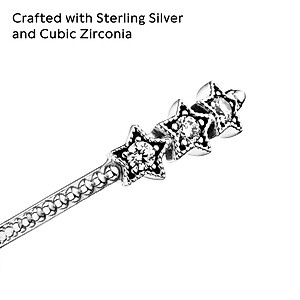 Pandora Celestial Stars Ring - Sterling Silver Ring for Women - Layering or Stackable Ring - Sterling Silver with Clear Cubic Zirconia - Size 9, No Gift Box