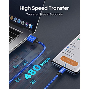 DDIYYI USB C Cable Fast Charging 6ft, 3-Pack USB to USB C Cable Braided Charger Cord for iPhone 16/iPhone 16 Pro/iPhone 16 Plus/iPhone 16 Pro Max/iPhone 15 Series and More, USBA to USBC Cord