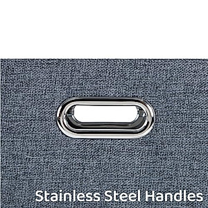 FABINADO Storage Bins with Lid, Fabric Closet Organizer, Foldable Storage Container, 2 Pack, Anthracite Gray,16.9''x12.2''x11.4''
