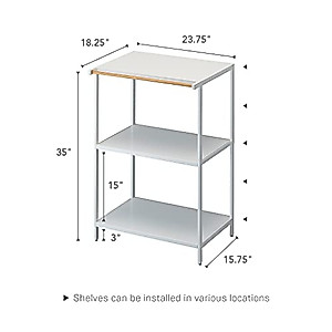 Yamazaki Home Tower 3-Tiered Storage Rack – Kitchen Shelf Organizer.