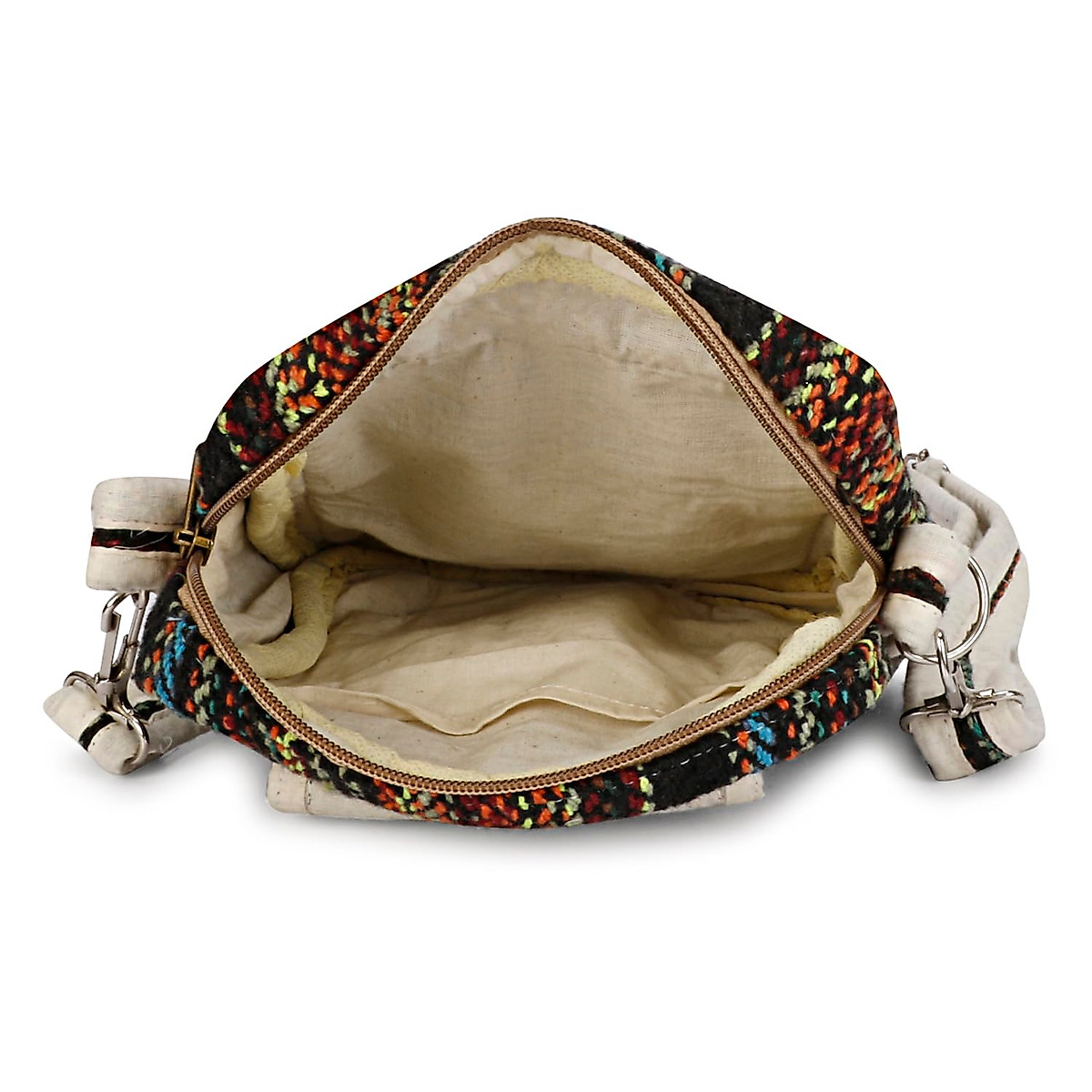 LONGING TO BUY Hemp Sling Bag, Hemp Eco-Freindly Crossbody Bag For Men And Women (Multi-Black)