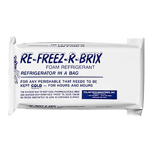 Polar Tech RE-FREEZ-R-BRIX RB30 Foam Refrigerant Packs, 31oz Capacity (Case of 6)