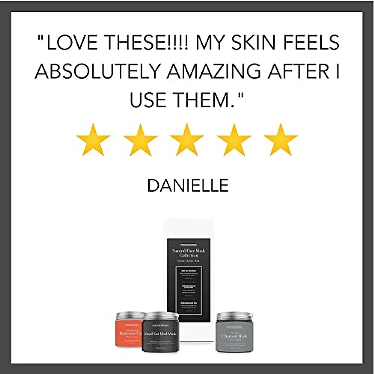 Face Mask Gift Set - includes Natural Mud Mask, Clay Mask and Charcoal Face Mask - Facial Self Care Gift for Women, Mother, Wife - by Pure Body Naturals (3 Jars, 8.8 oz. Each)