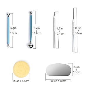 Nozomy Clay Tools,12PCS Pottery Clay Sculpting Tool Set