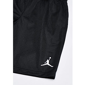 NIKE Boys Air Jordan Mesh Athletic Shorts (Medium, Black)