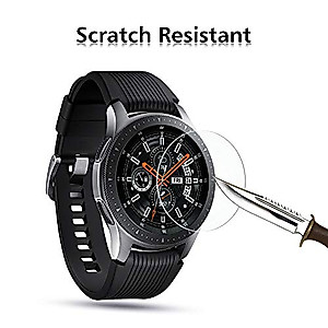 OMOTON Tempered Glass Screen Protector Compatible Samsung Galaxy Watch 46mm (2018) & Gear S3 [3 Pack]