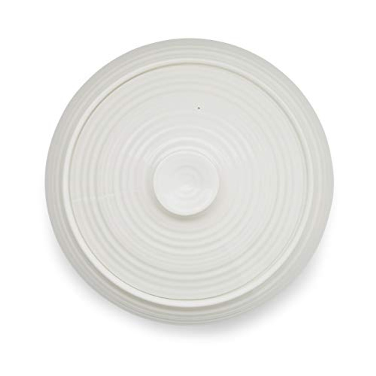 Portmeirion Sophie Conran White Low Covered Casserole Dish | 3 Quart Round Casserole Serving Dish | Made from Fine Porcelain | Dishwasher and Microwave Safe