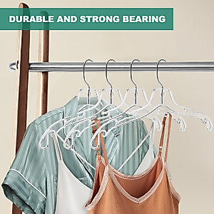 Quality Hangers Clear Hangers 12 Pack - Crystal Hangers for Clothes - Durable Plastic Hanger Set - Invisible Dress Hangers for Suits - Heavy Duty Hangers - Nonslip Coat and Shirt Hangers