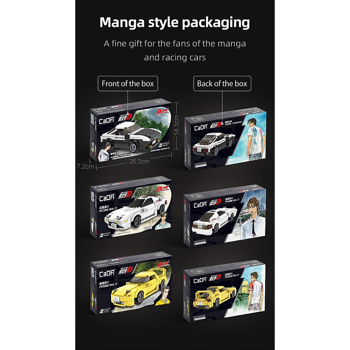 dOMOb Takumi Fujiwara's Tofu Shop - Initial-D 25-th Anniversary – CADA Bricks Toys for 8+ Age Kids & Adults - Licensed Build Model - 1908 Pieces or Blocks – for Boys, Hobbyist, Collector