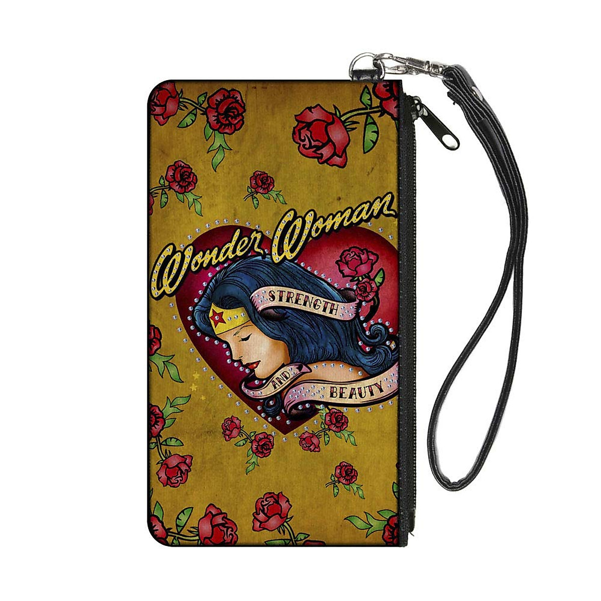 Buckle-Down unisex adults Buckle-down Zip Wonder Woman Small Wallet, Multicolor, 6.5 x 3.5 US