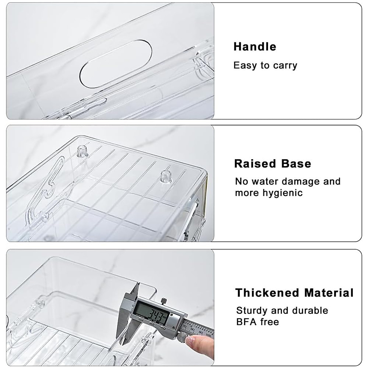 ROWNYEON Rolling Refrigerator Organizer Bins， Pop Soda Can Dispenser with Lid for Fridge, Pantry, Freezer， Beverage Holder，Canned Food Organizer – holds up to 11 tall and slim skinny cans