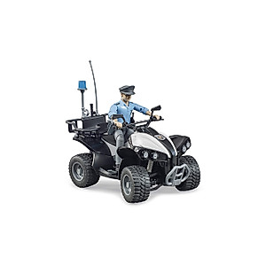 Bruder 63011 Police Quad w Light Skin Policeman and Accessories