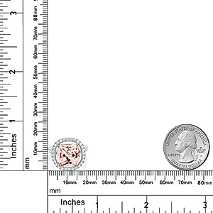 Gem Stone King 925 Sterling Silver 12MM Cushion Gemstone Birthstone and Moissanite Ring | Wedding Engagement Anniversary Promise Ring For Women | Available In Size 5, 6, 7, 8, 9