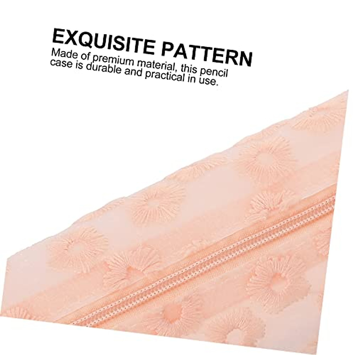 Operitacx 2 pcs Holder Embroidered Pouch Zipper Clear And Pen Pencil Portable Office Canvas Bag Orange Students Colored Makeup Student Pattern Multifunctional Stationery Cosmetic Zippers