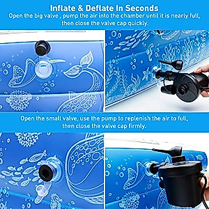 Inflatable Pool, HiTauing 118" X 72" X 22" Inflatable Swimming Pool for Kids and Adults, Above Ground Pool Oversized Thickened Family Blow Up Kiddie Pool for Garden, Backyard, Summer Water Party