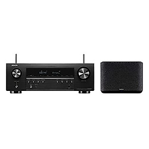 Denon AVRS660H 5.2 Channel 8K AV Receiver with Voice Control and HEOS Built-in with Denon Home 250 Wireless Streaming Speaker (Black)
