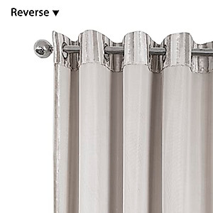 always4u Plush Velvet Curtains Luxury Velour Drapes for Living Room Bedroom Modern Beautiful Shining Window Treatment 2 Panels Beige 54 * 84 Inches